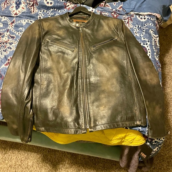 Frye | Jackets & Coats | Mens Large Frye Leather Bomber Jacket | Poshmark